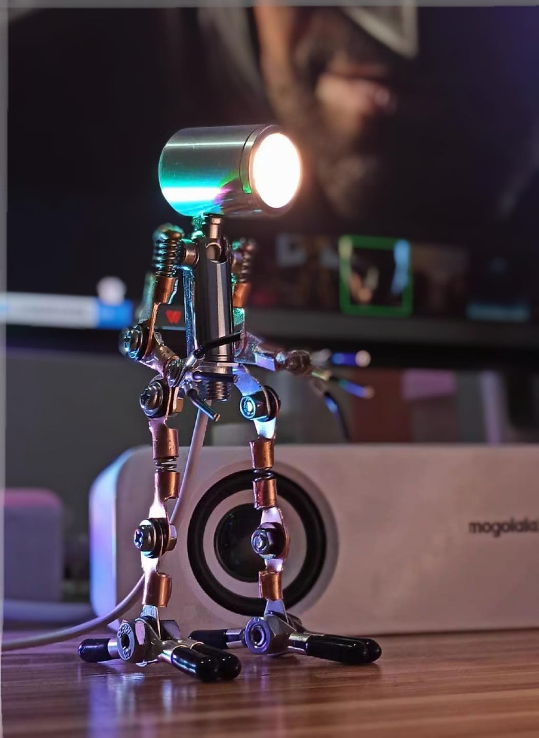 Steampunk Mechanical Robot Desk Lamp, Handmade Small Spotlight, Gifts ...