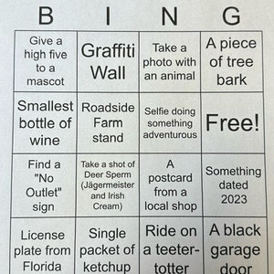 Bingo Scavenger Hunt - Etsy