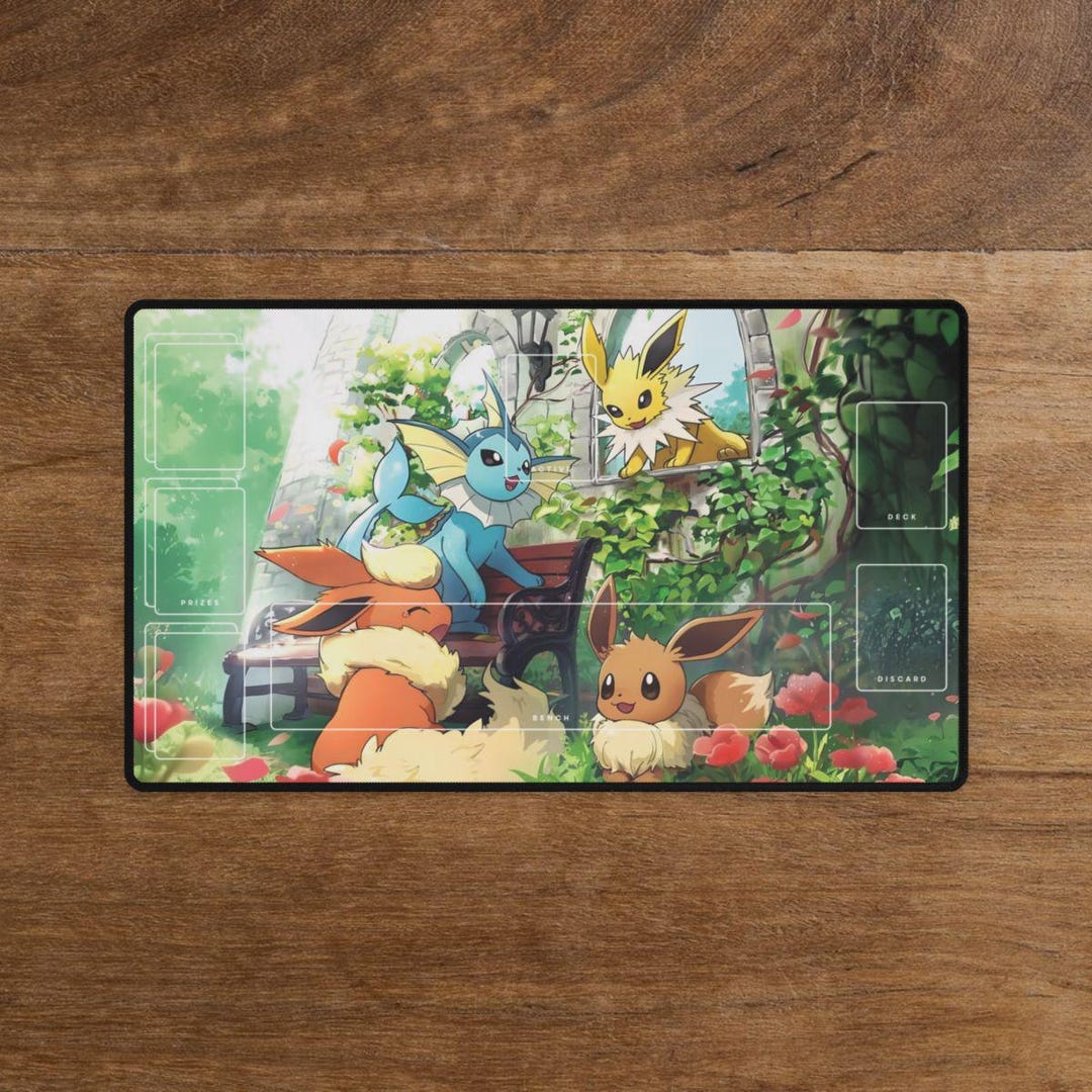 Eeveelutions Pokemon Card Playmat or Mousepad 24x14 Inches - Etsy