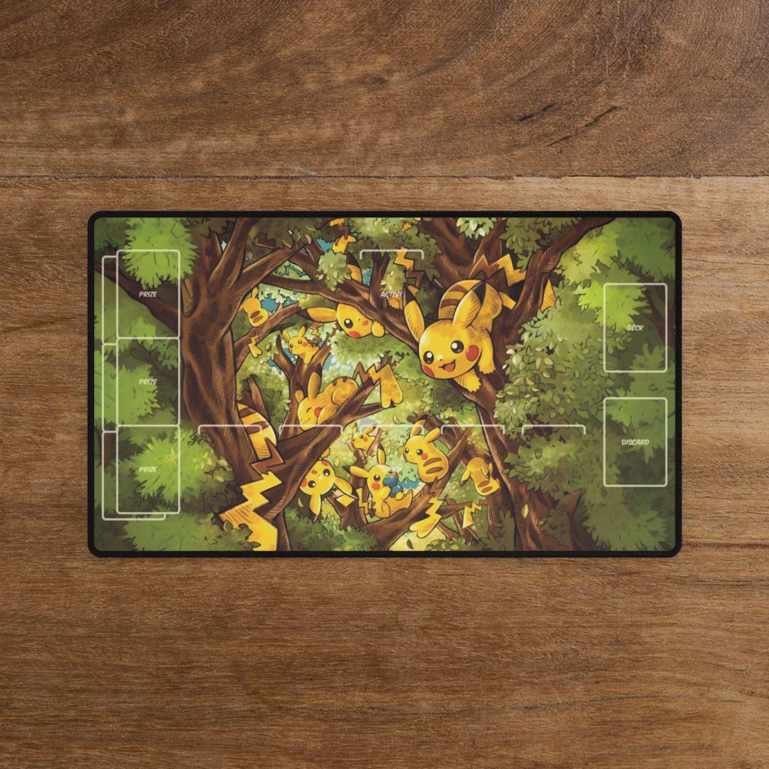 Pikachu Forest Pokemon Card Playmat or Mousepad 24x14 Inches - Etsy