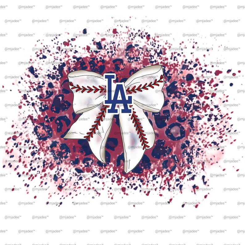 LA Dodgers Coquette Bow PNG • Leopard Baseball Sublimation Design ...