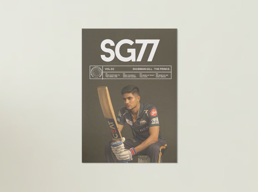 IPL Poster, Shubman Gill Poster, Shubman Gill Cricket Poster, Shubman ...