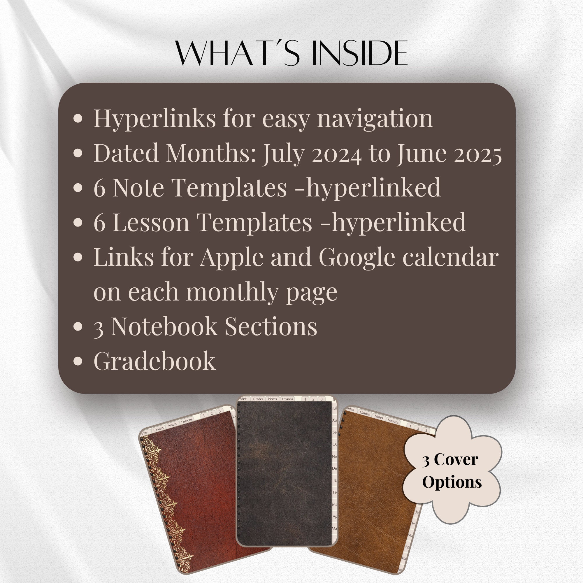 Digital Teacher Planner 2024-2025 Neutral Digital Planner Teacher Dated ...