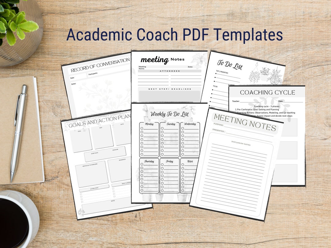 Academic Coach Template Instructional Coaching Cycle Pdf Printable ...