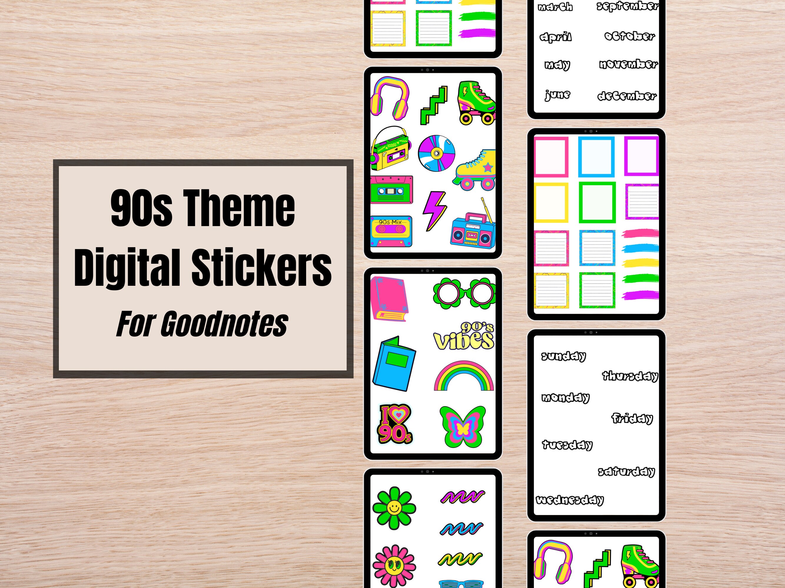 Digital Stickers 90s Theme Stickers 90s Nostalgia Digital Stickers for ...