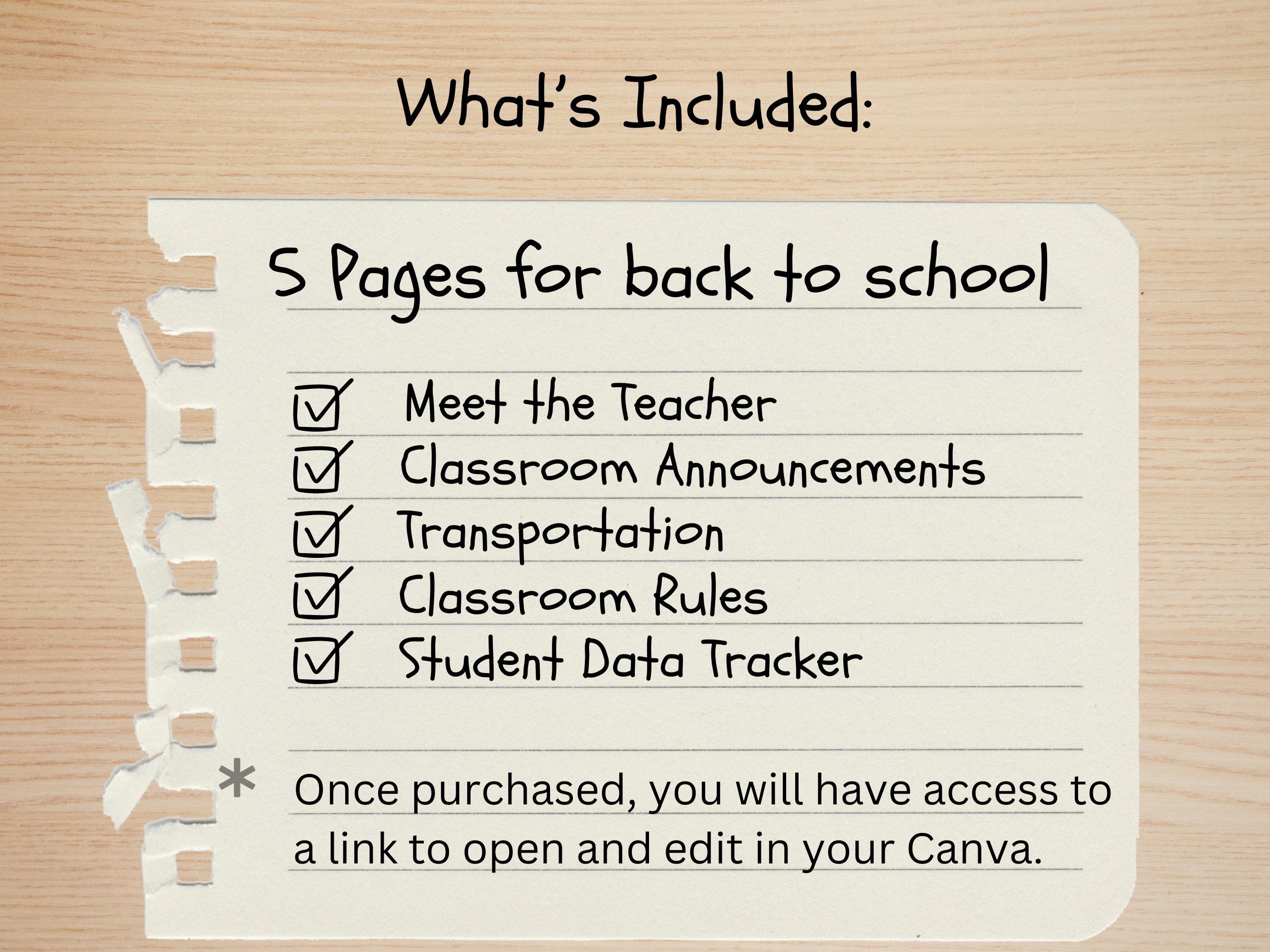 Back to School Editable Template Elementary First Day of School ...