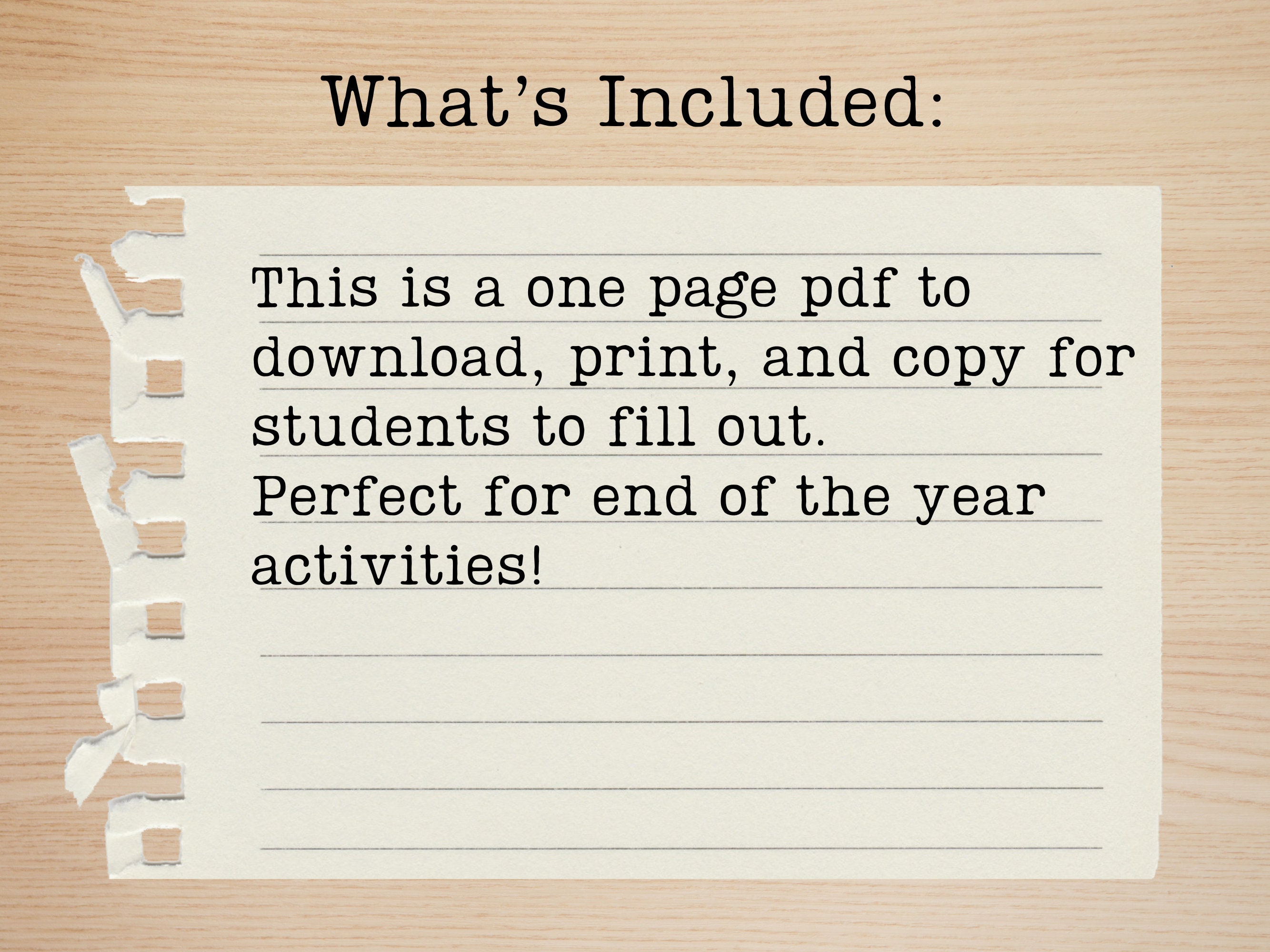 Printable Newspaper Activity for End of School Last Day of School ...