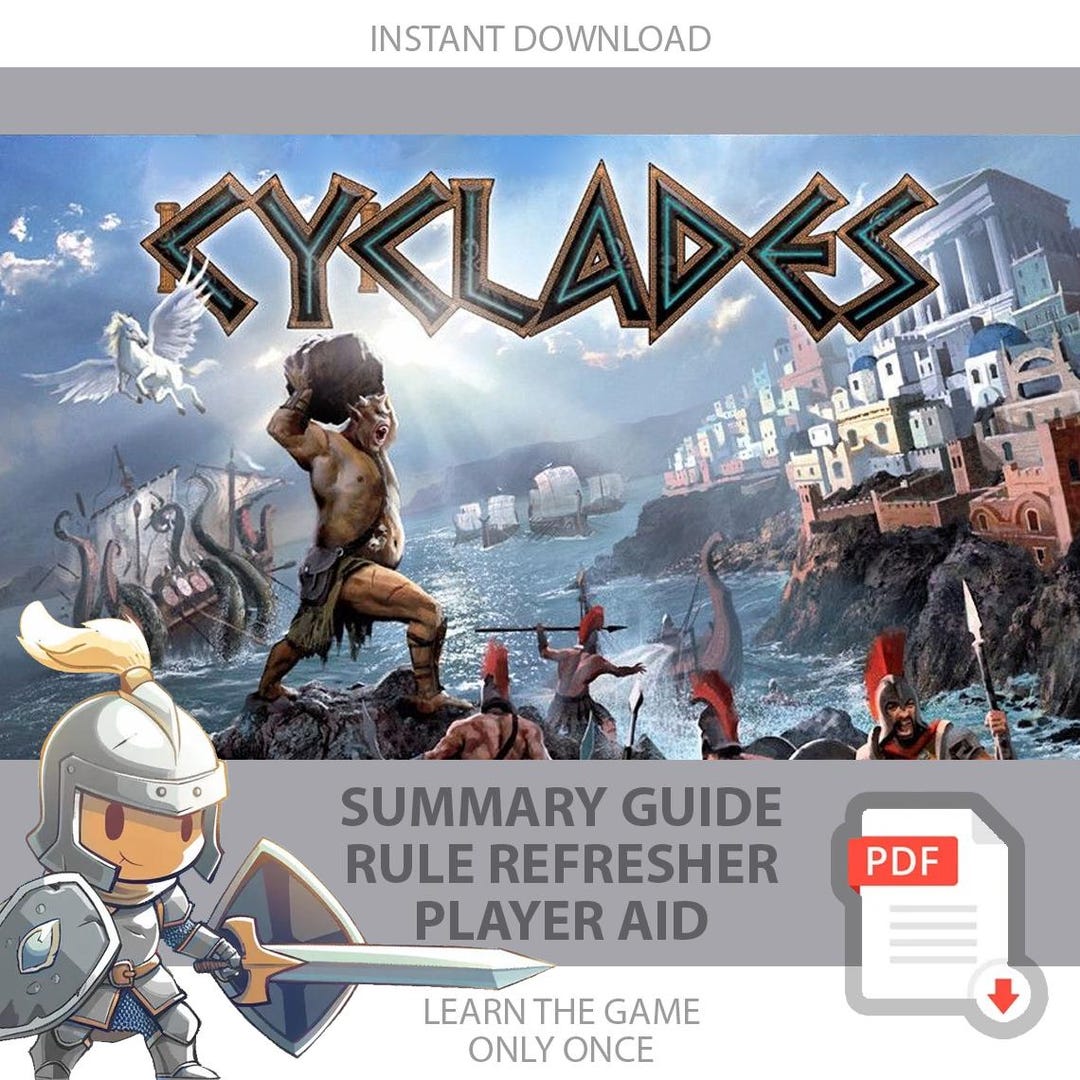 CYCLADES Board Game, Summary Guide, Rule Refresher, Player Aid - Etsy