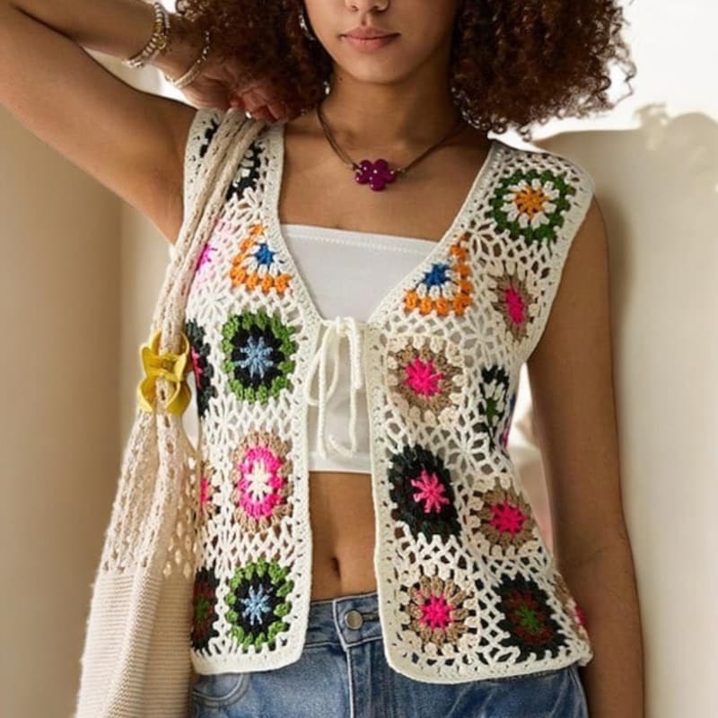 Open Vest Granny Square - Etsy