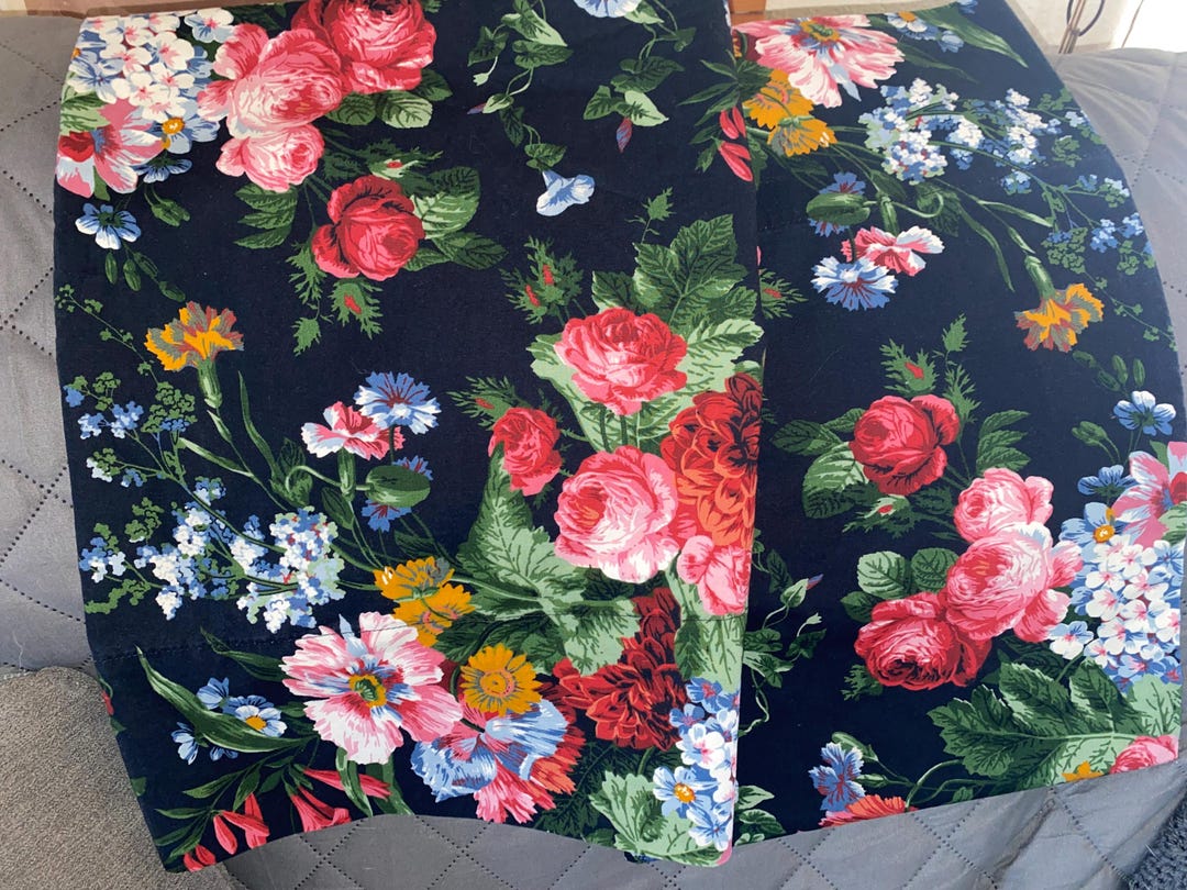 Ralph Lauren Isadora Cosette Black Floral With Roses STD Pillowcase Set ...