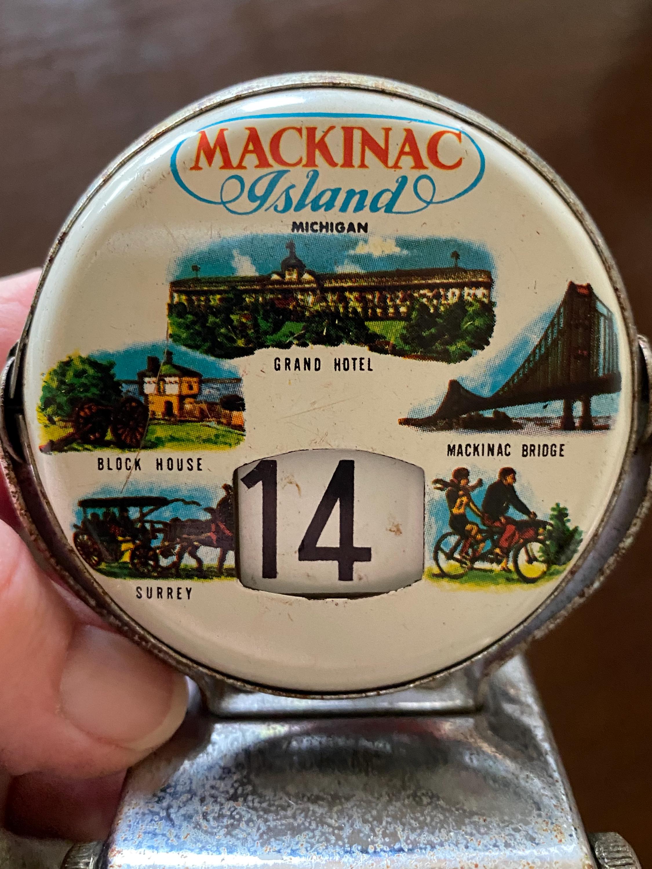 Vintage Flip Calendar 1960s Perpetual Calendar Mackinac Island Souvenir ...