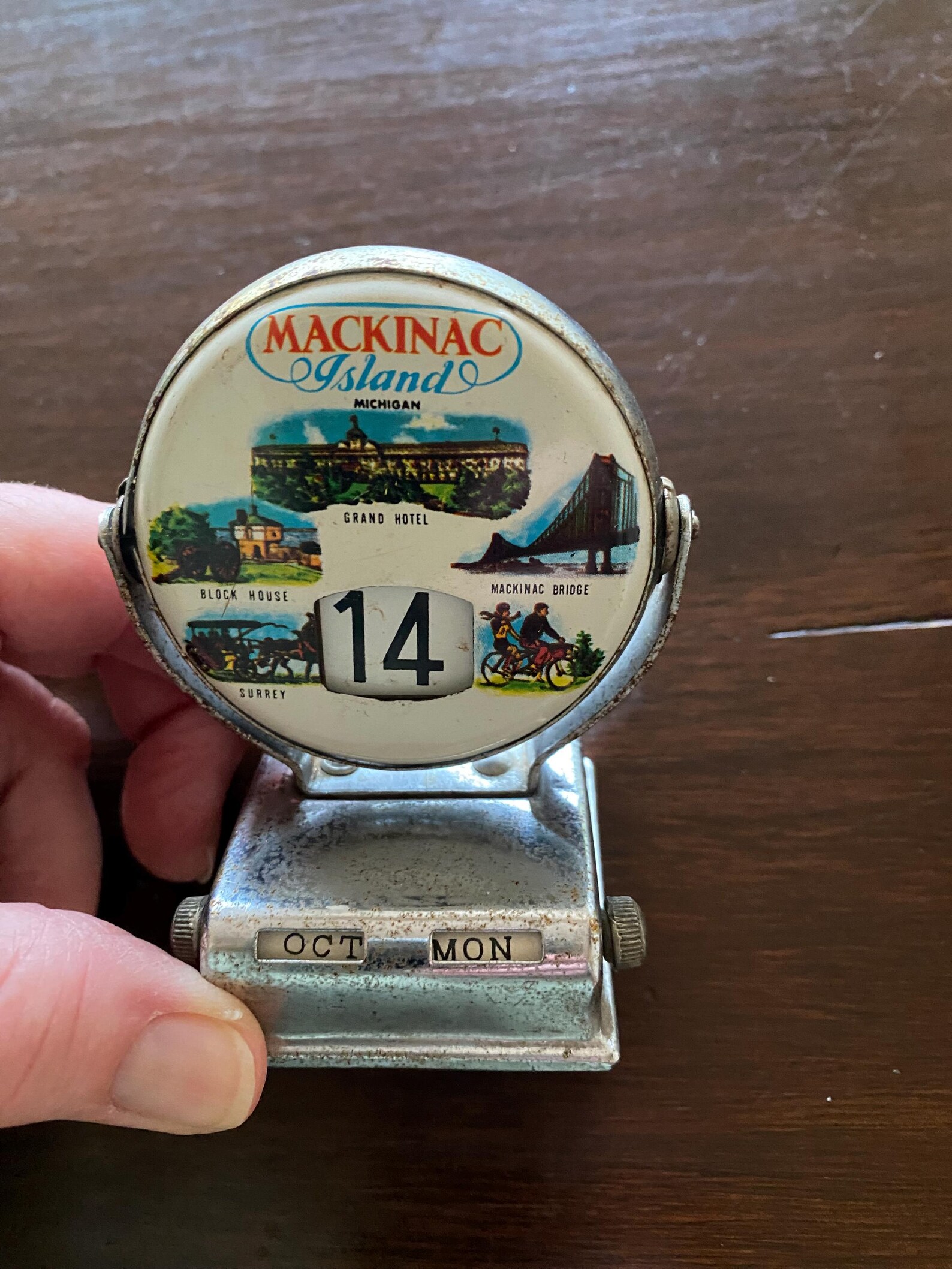 Vintage Flip Calendar 1960s Perpetual Calendar Mackinac Island Souvenir ...