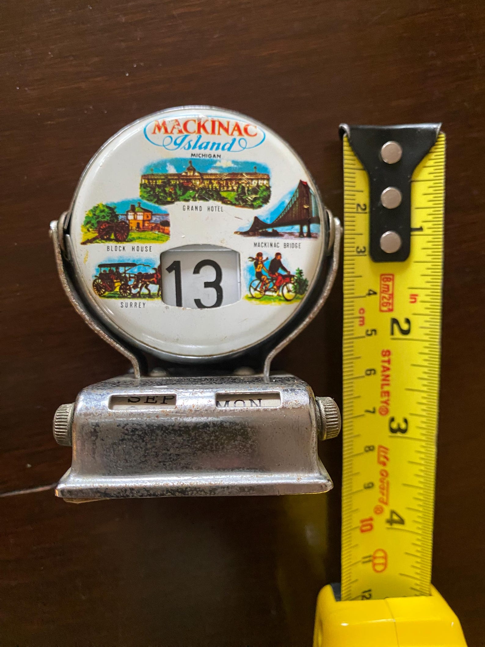 Vintage Flip Calendar 1960s Perpetual Calendar Mackinac Island Souvenir ...