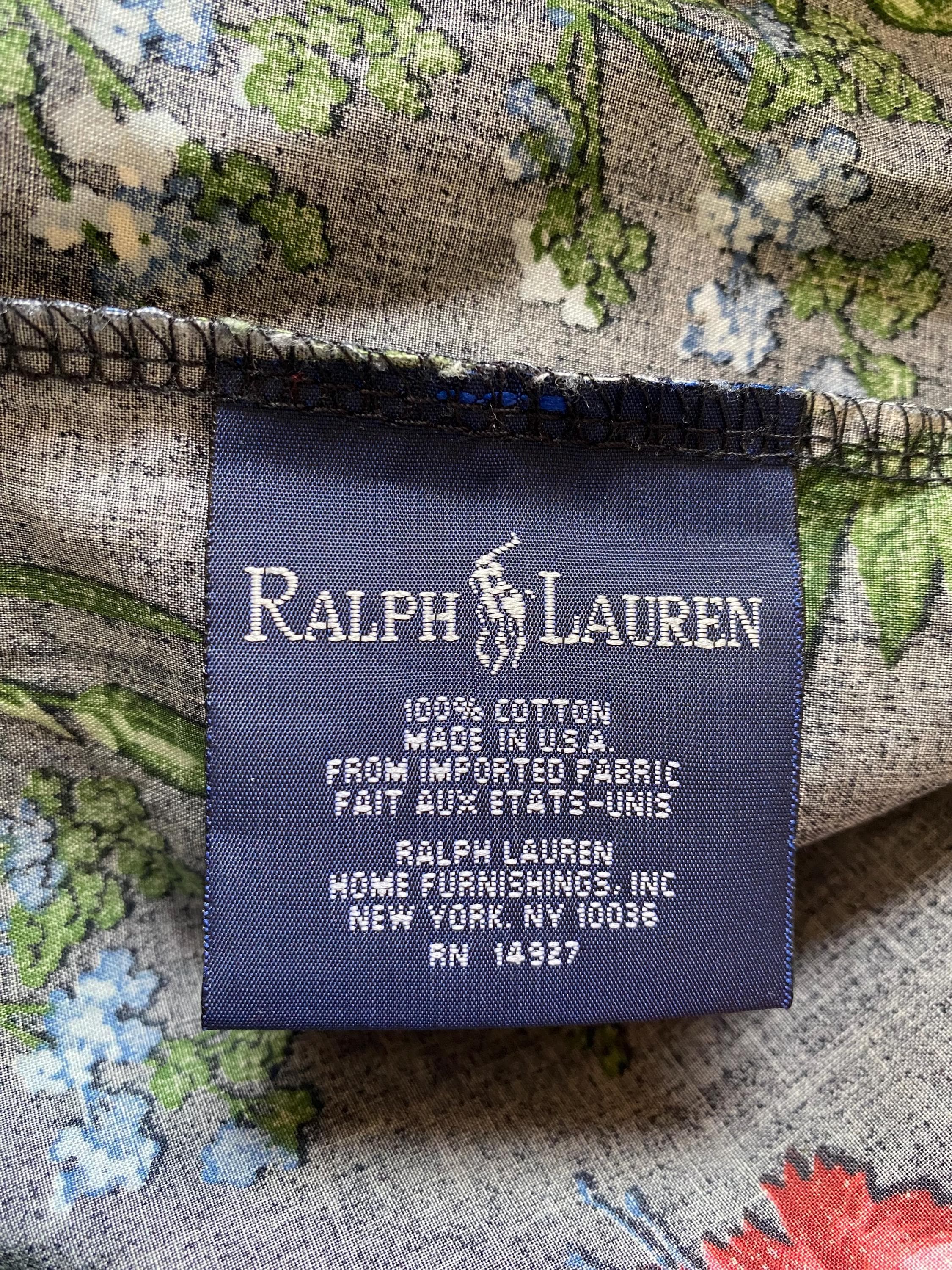 Ralph Lauren Isadora Cosette Black Floral With Roses STD Pillowcase Set ...