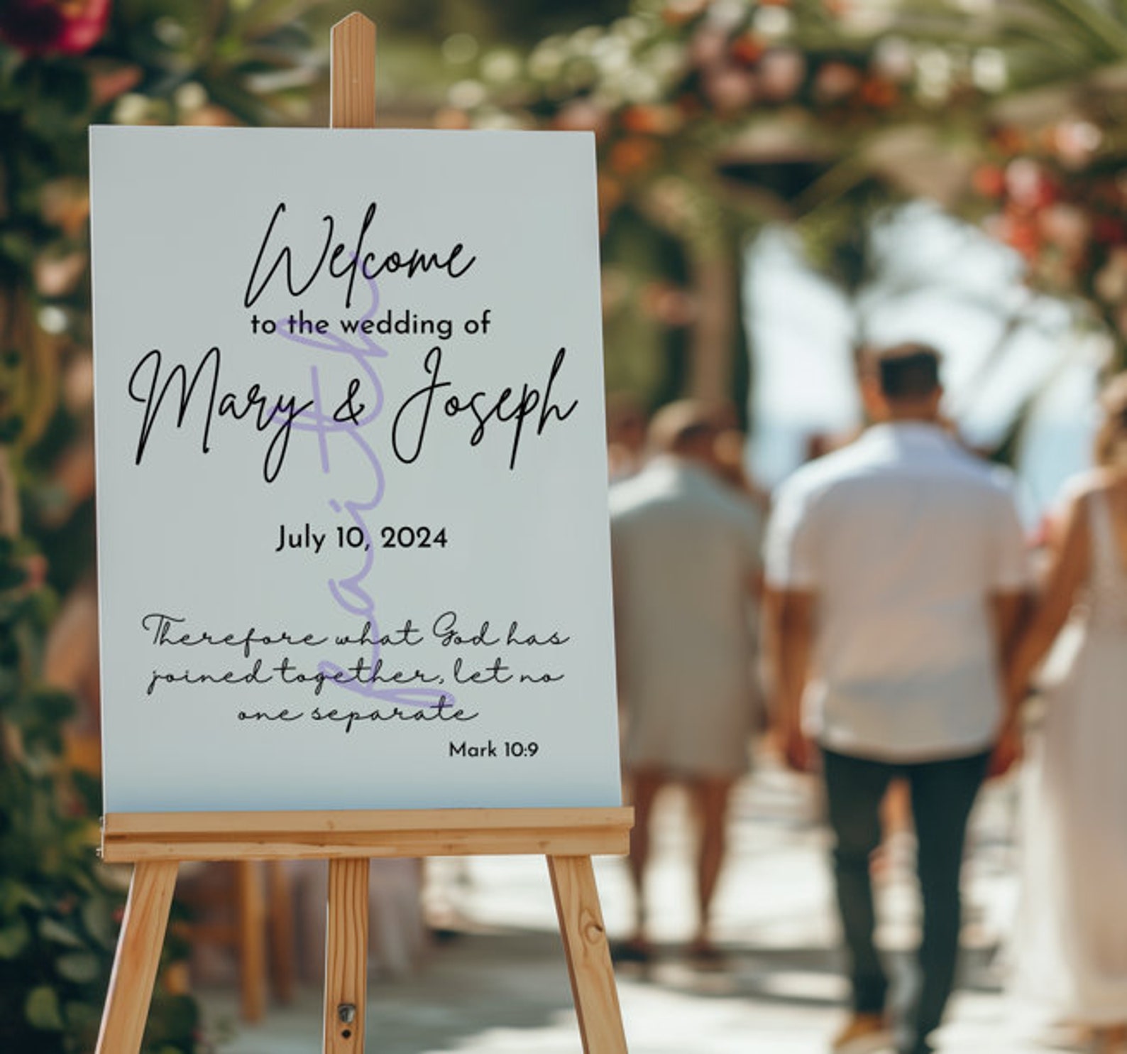 Wedding Welcome Sign Christian, Wedding Decor, Custom Wedding Sign ...