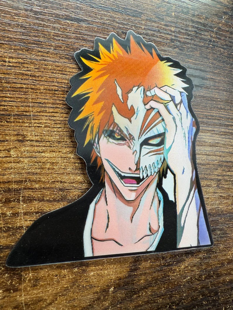 Ichigo Bleach Anime 3D Motion Stickers| Car Decal | Laptop Decal ...
