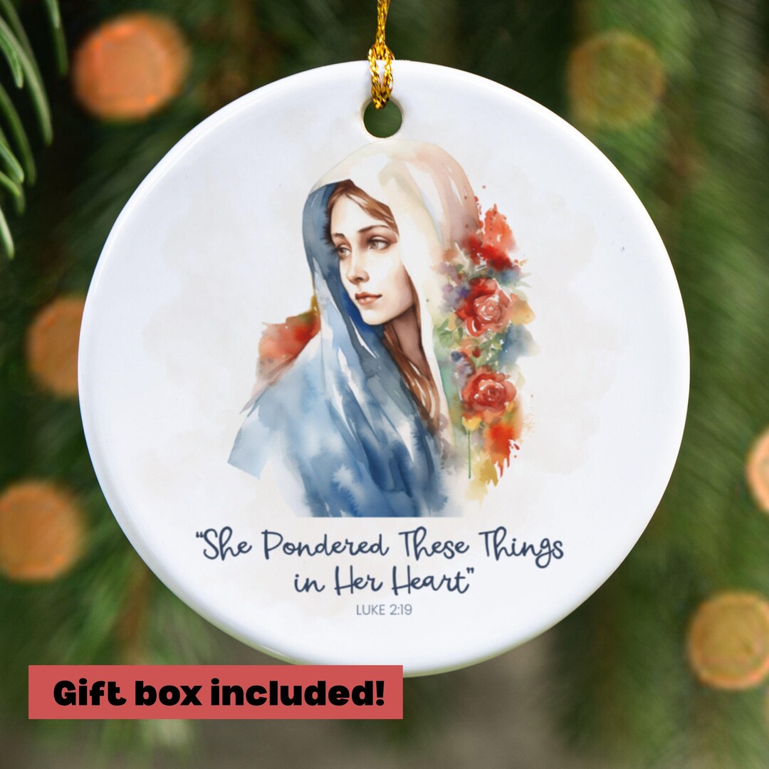 Traditional Catholic Ornament, Virgin Mary, Latin Mass Gift, Our Lady ...
