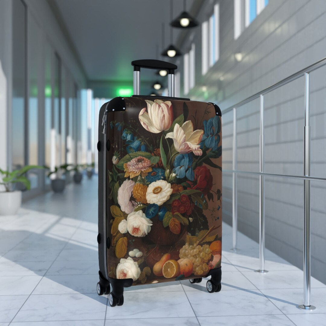 Vintage still Life, Flowers, and Fruit Suitcase by Severin Roesen Chic ...