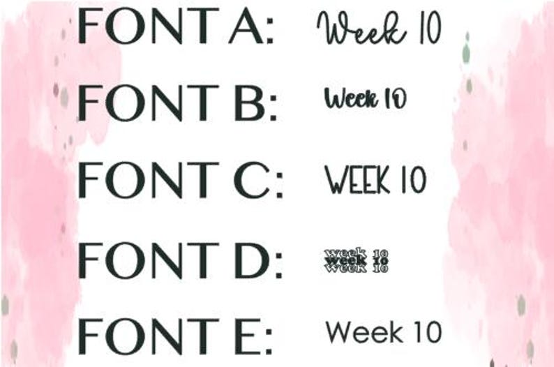 52 Week Numbers Label and Script Planner Stickers, Functional Reminders ...