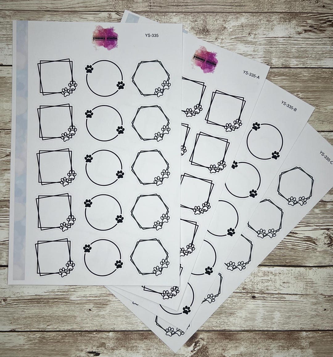 15 Dog Paws Note Planner Stickers, Functional Reminders, Cute Planner ...