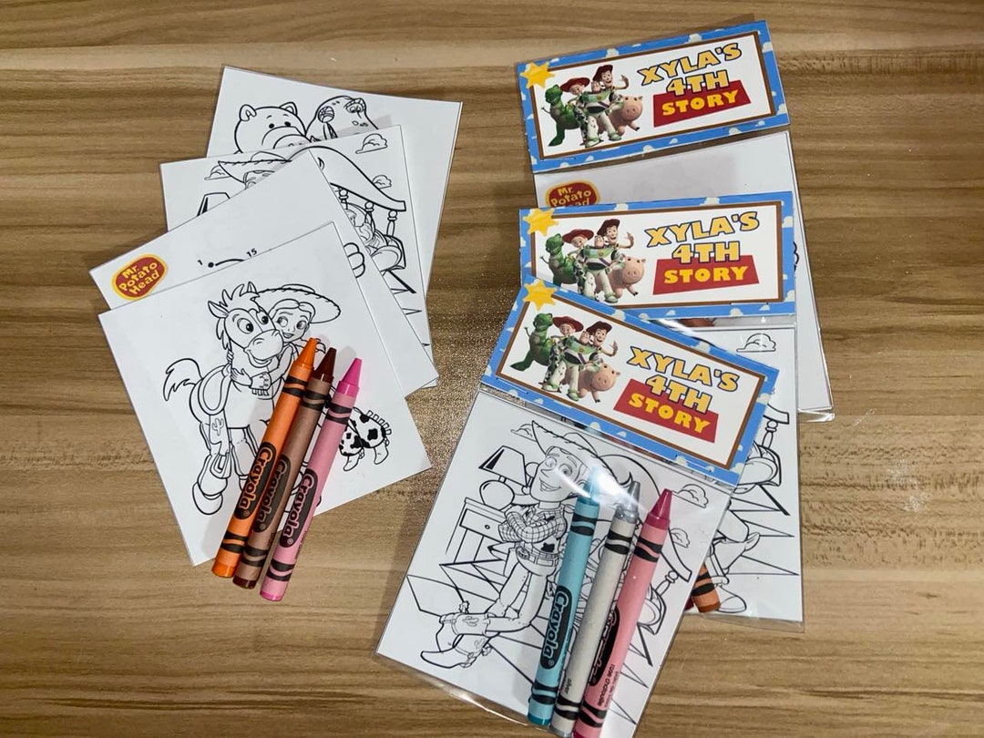 Toy Story Coloring Kits Party Favors - Etsy