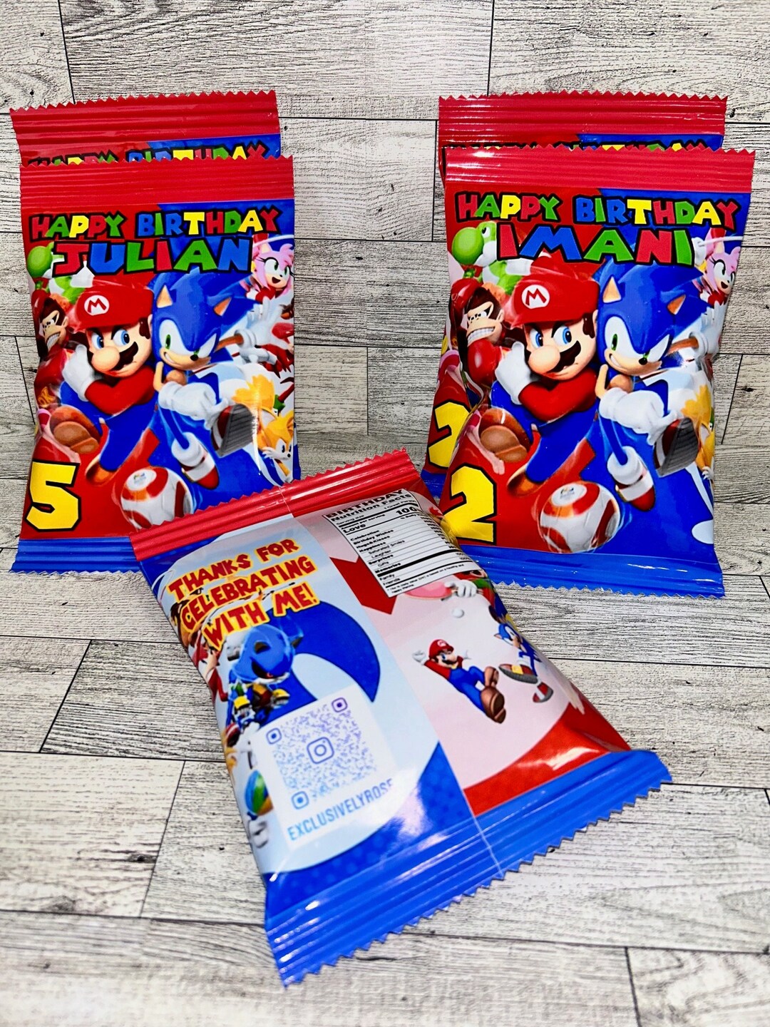 Mario VS Sonic Party Favor Chips - Etsy