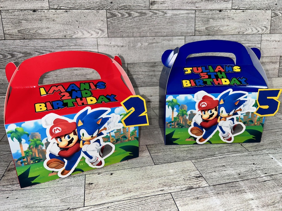 Mario VS Sonic Party Favor Boxes - Etsy