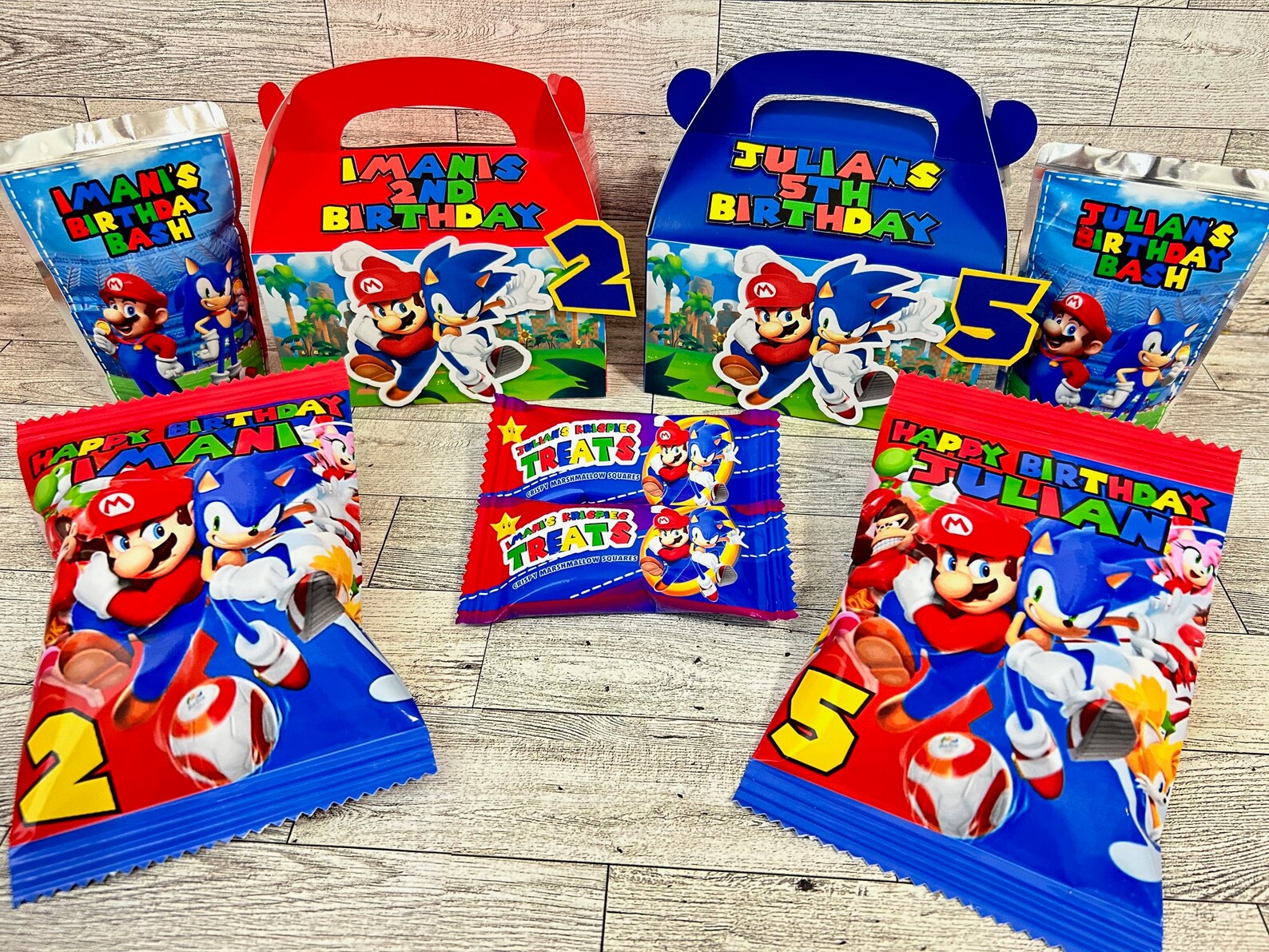 Mario VS Sonic Party Favors Dozen Party Decor - Etsy