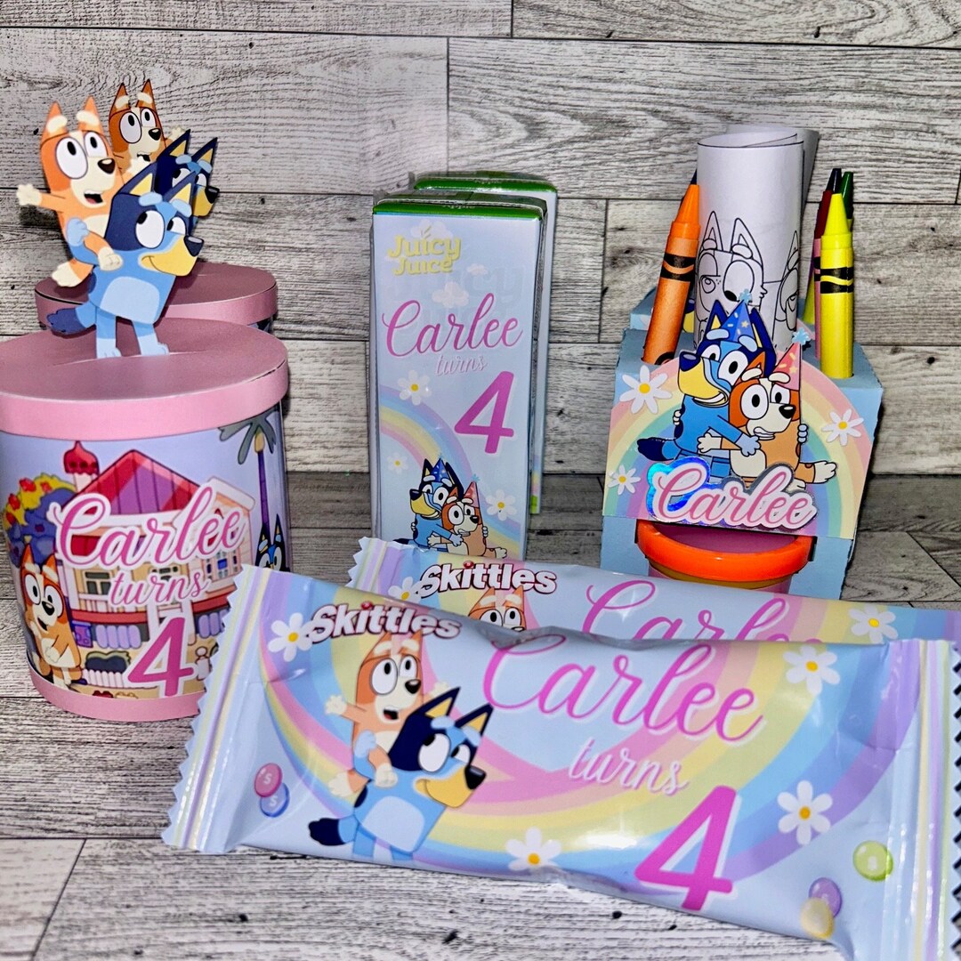 Inspired Bluey Dog Party Favors Dozen | Party Decor - Etsy