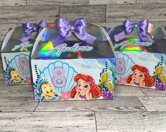 Mermaid Inspired Favor Boxes, Mermaid Treat Boxes, Ariel Party - Etsy