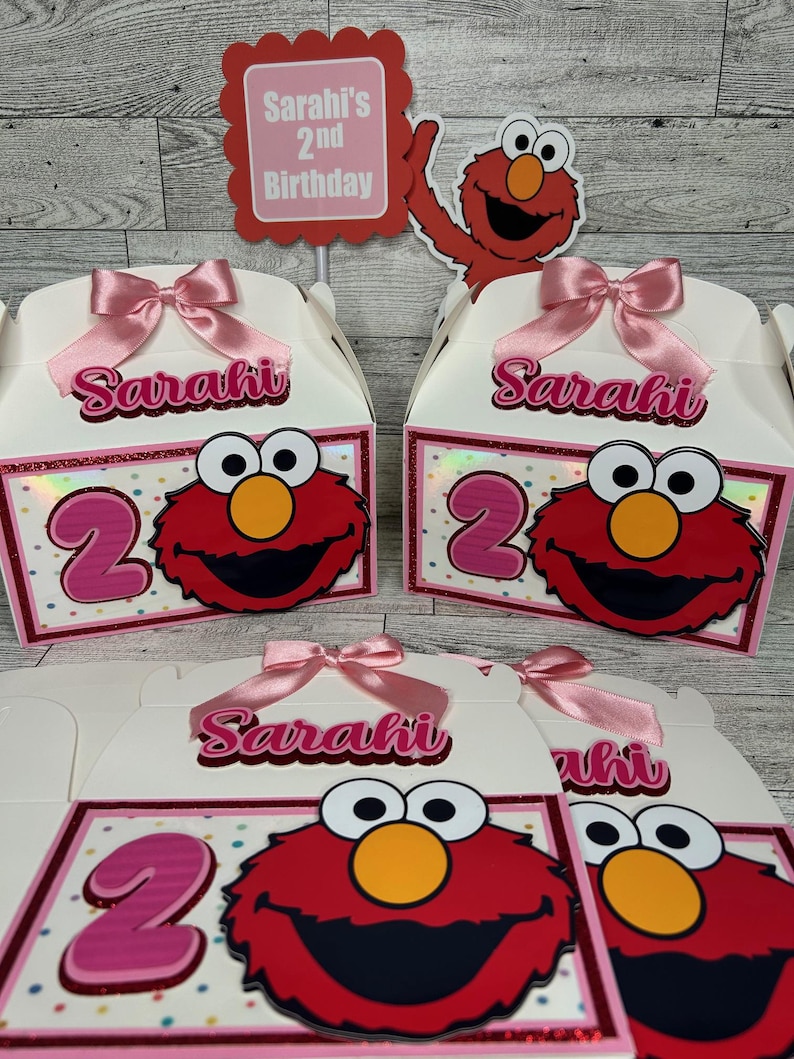 Elmo Party Favor Boxes - Etsy