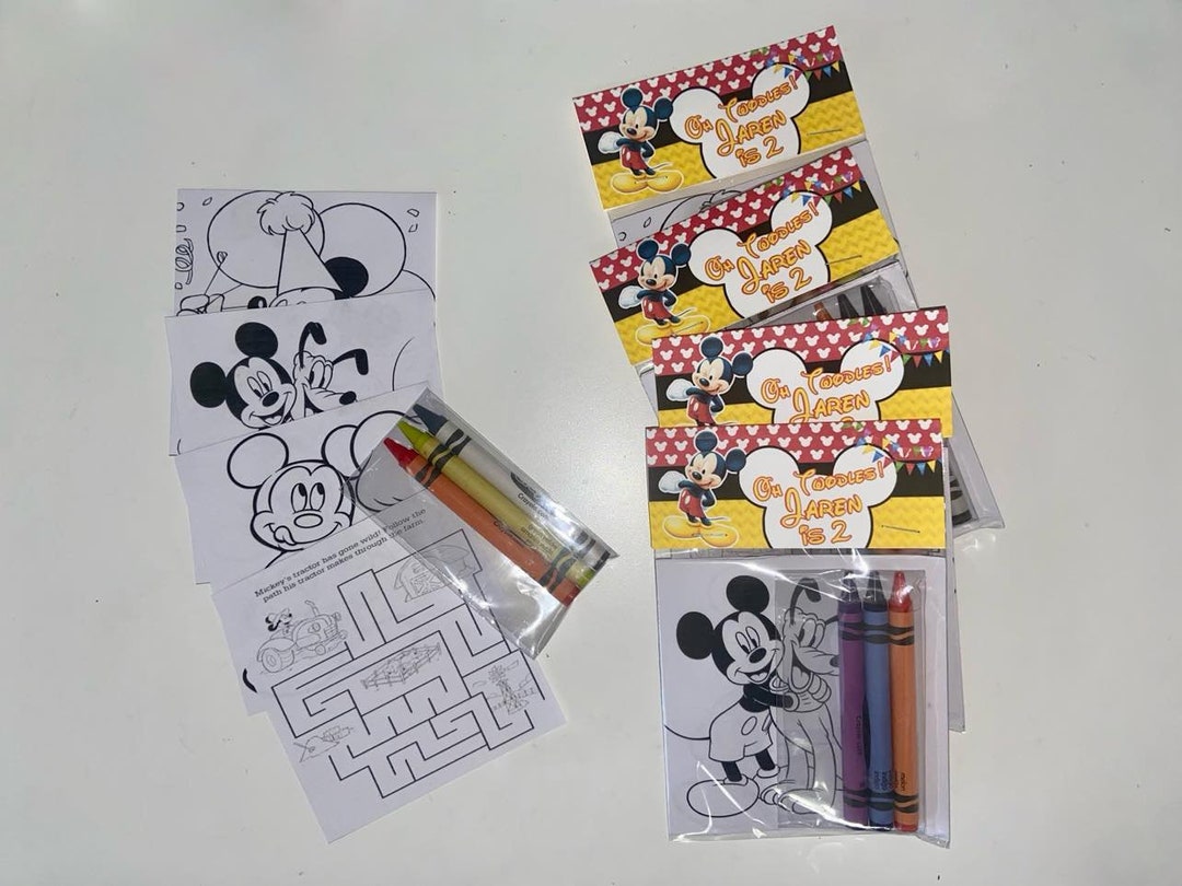 Mickey Coloring Kits Party Favor - Etsy