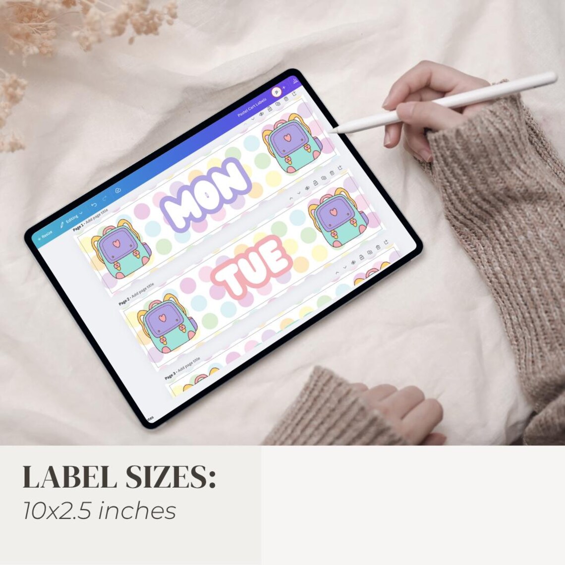 Editable Pastel Teacher Cart Labels for Classroom | Days of the Week ...