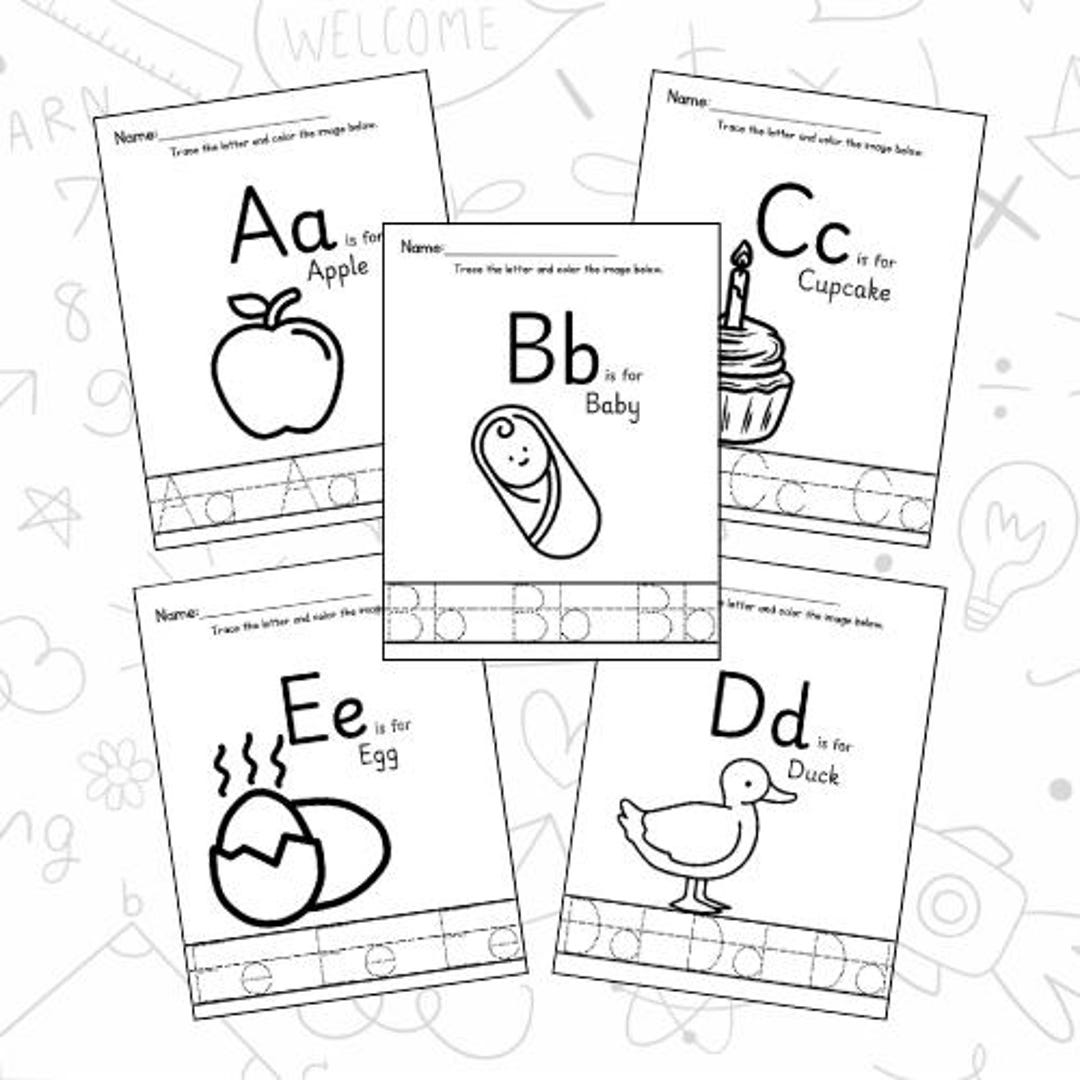 26 Alphabet Upper Case and Lower Case Tracing Worksheet | Printable ...