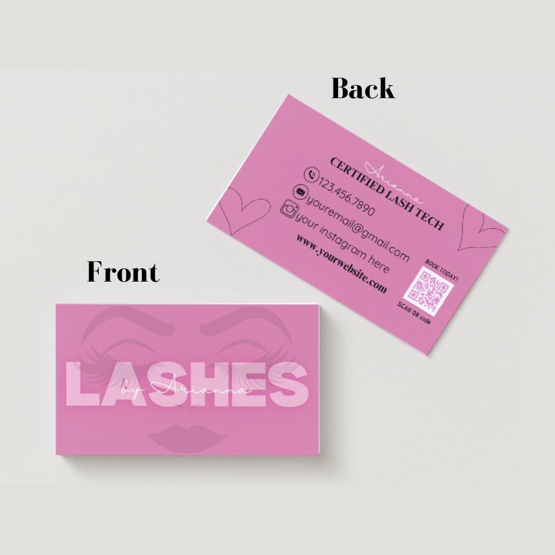 Lash Business Card | Lash Tech Business Card Template | DIY Lash ...