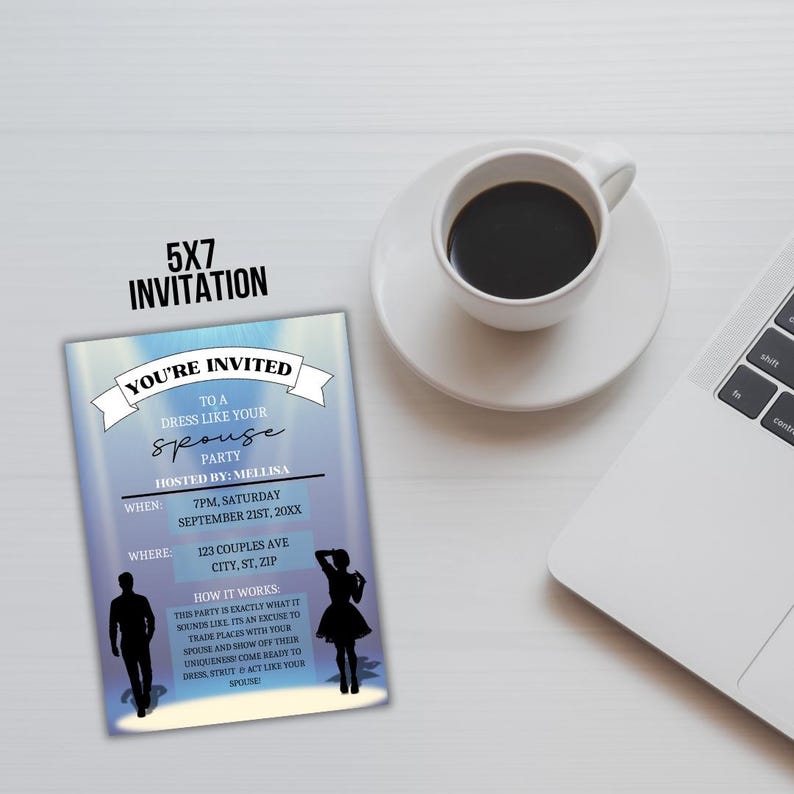 Dress Like Your Partner Party Invitation for Couples' Humor Night - Etsy