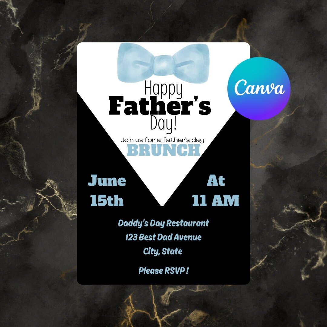 Editable Father's Day Brunch Invitation (instant Download) - Etsy