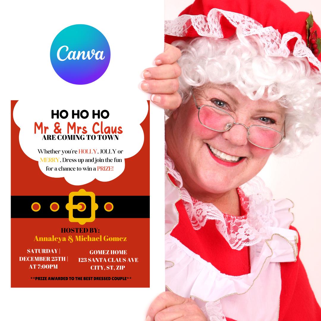 Printable Holiday Contest Invitation for Couples Costume Party - Etsy