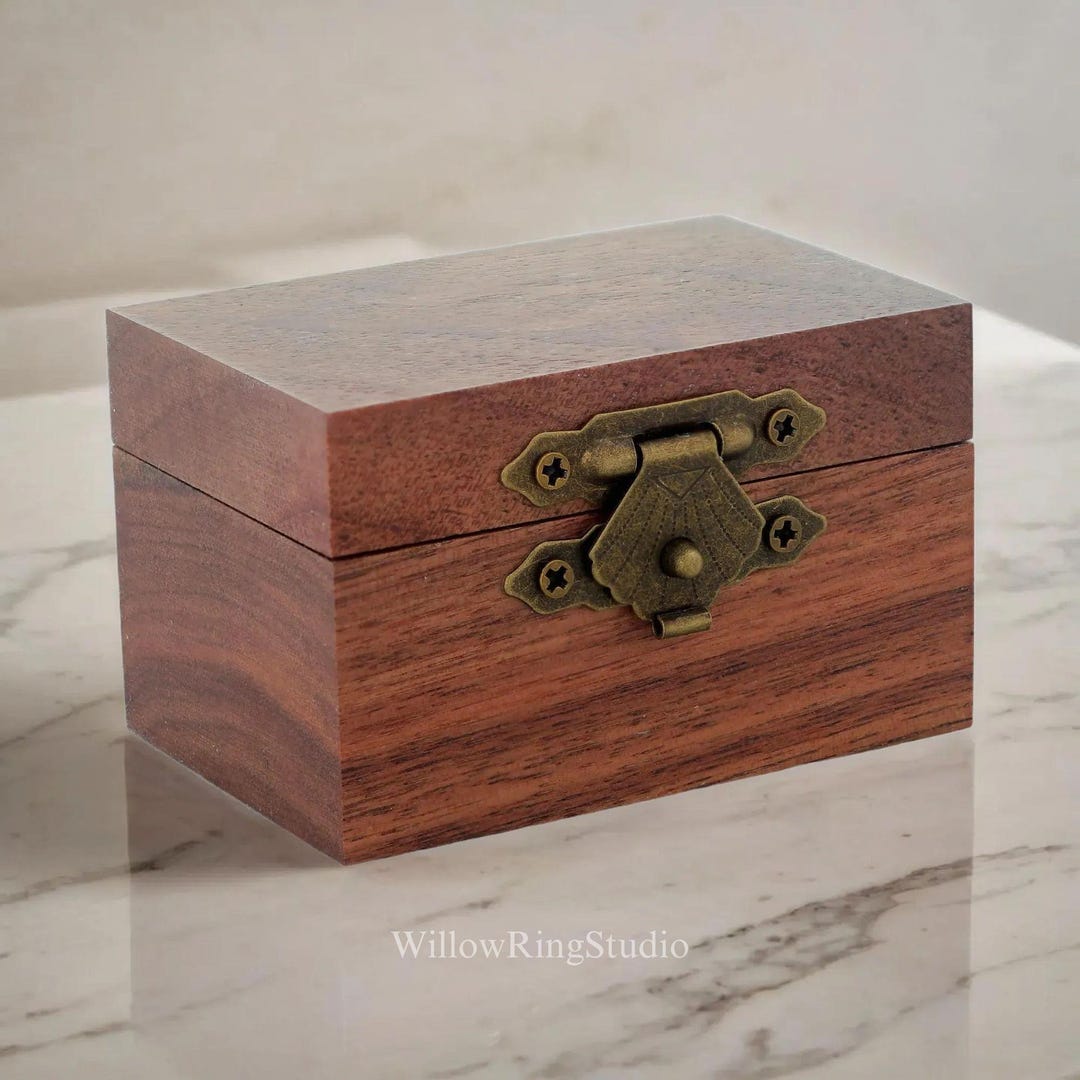 Ring Box, Walnut Wedding Ring Box, Walnut Ring Box for Proposals ...