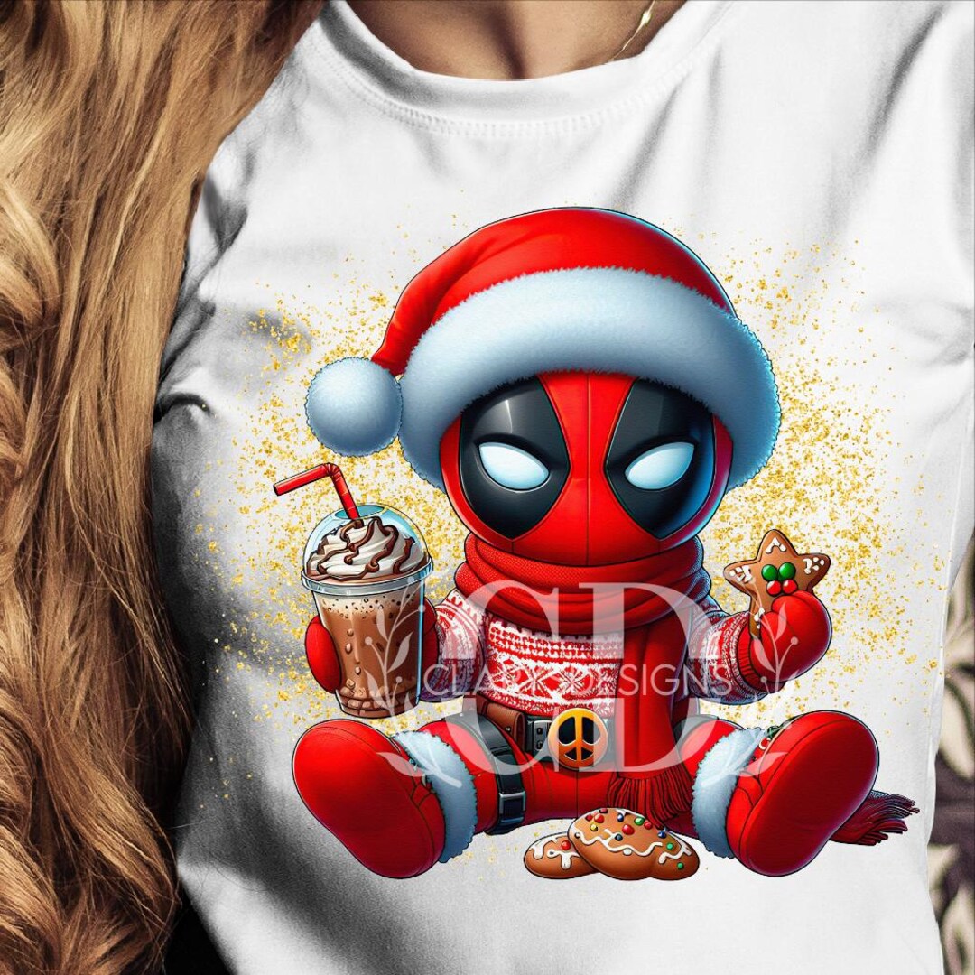 Cute Deadpool PNG, Christmas Deadpool PNG, Deadpool PNG, Instant ...