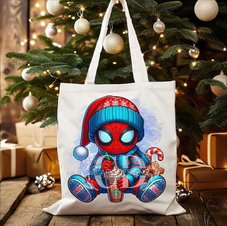 Merry Christmas Spiderman PNG, Spiderman PNG, Instant Download, Cute ...