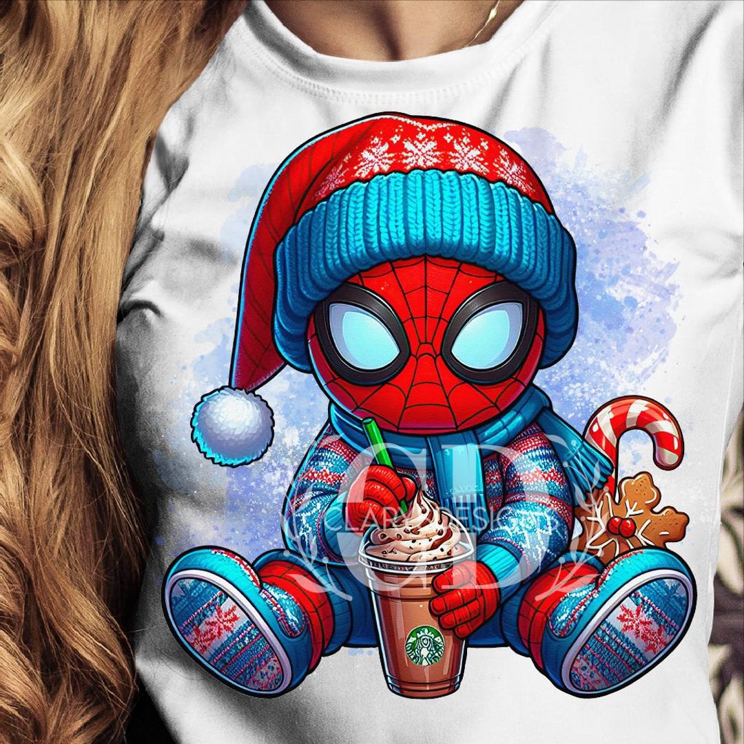 Merry Christmas Spiderman PNG, Spiderman PNG, Instant Download, Cute ...