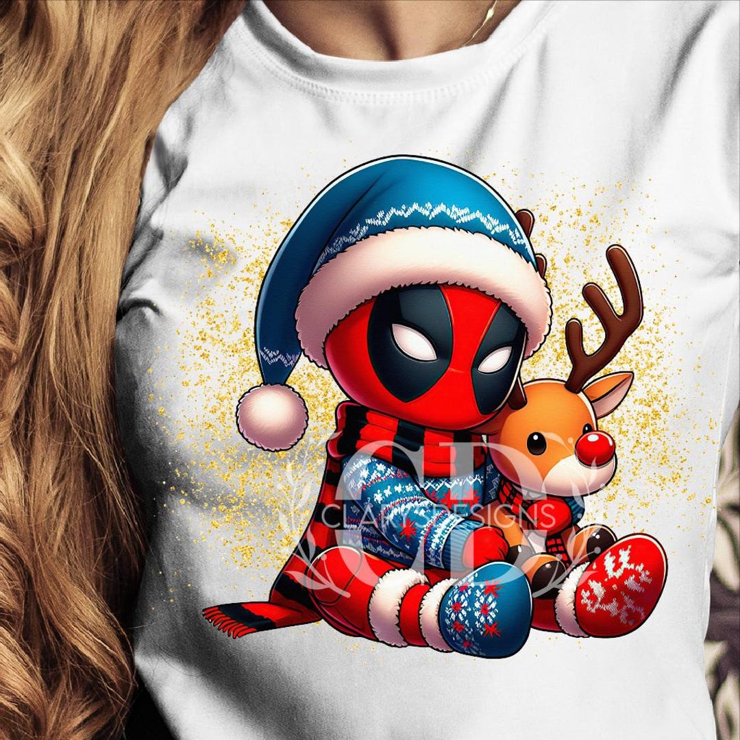 Cute Deadpool PNG, Christmas Deadpool PNG, Deadpool PNG, Instant ...