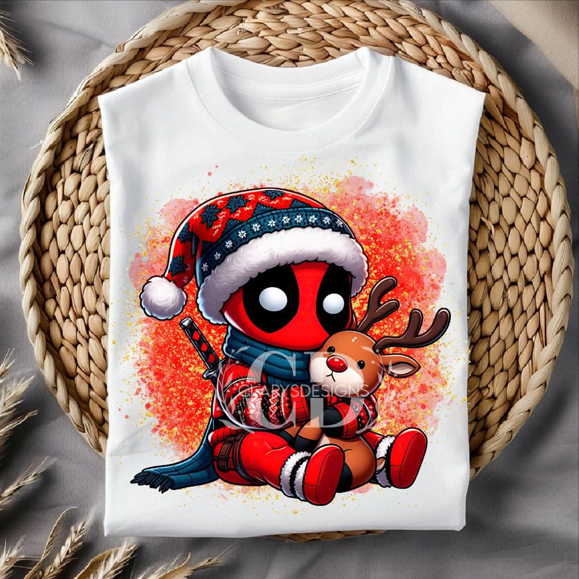 Cute Deadpool PNG, Christmas Deadpool PNG, Deadpool PNG, Instant ...