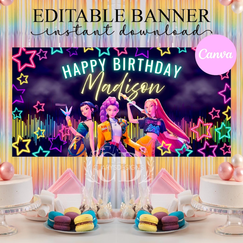 Kpop Demon Hunters Banner - Etsy