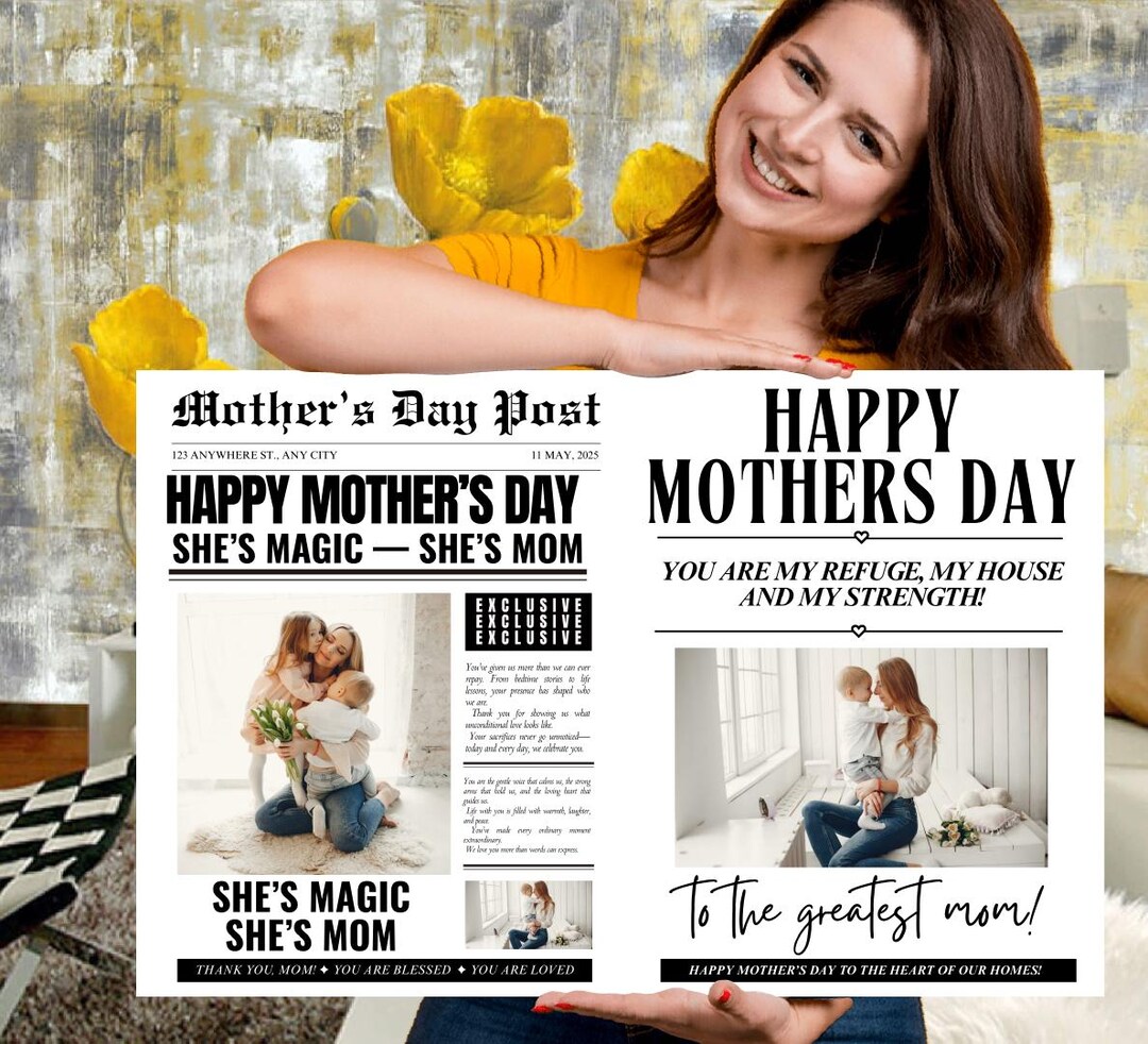 Editable Mother's Day Newspaper Template, Mother's Day Newspaper ...