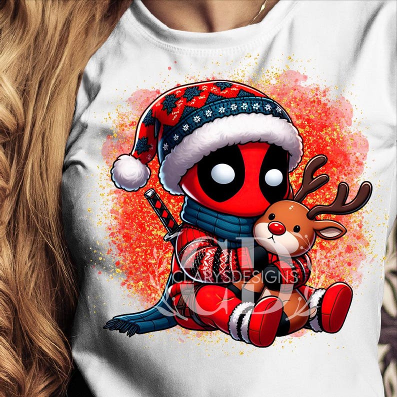 Cute Deadpool PNG, Christmas Deadpool PNG, Deadpool PNG, Instant ...