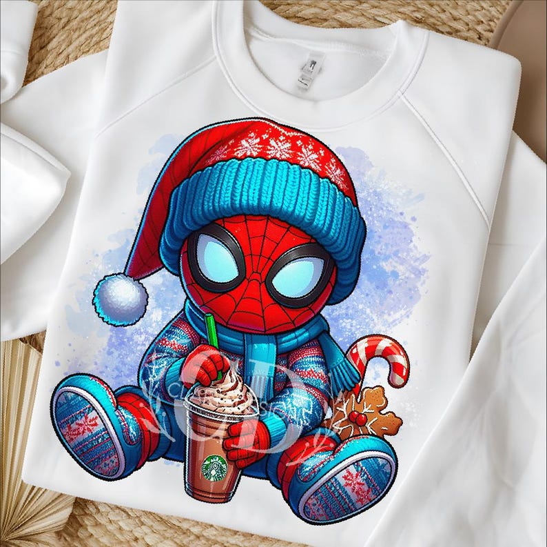 Merry Christmas Spiderman PNG, Spiderman PNG, Instant Download, Cute ...
