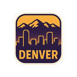 Denver Skyline Kiss-cut Stickers | Mountain-themed Decor, Travel ...