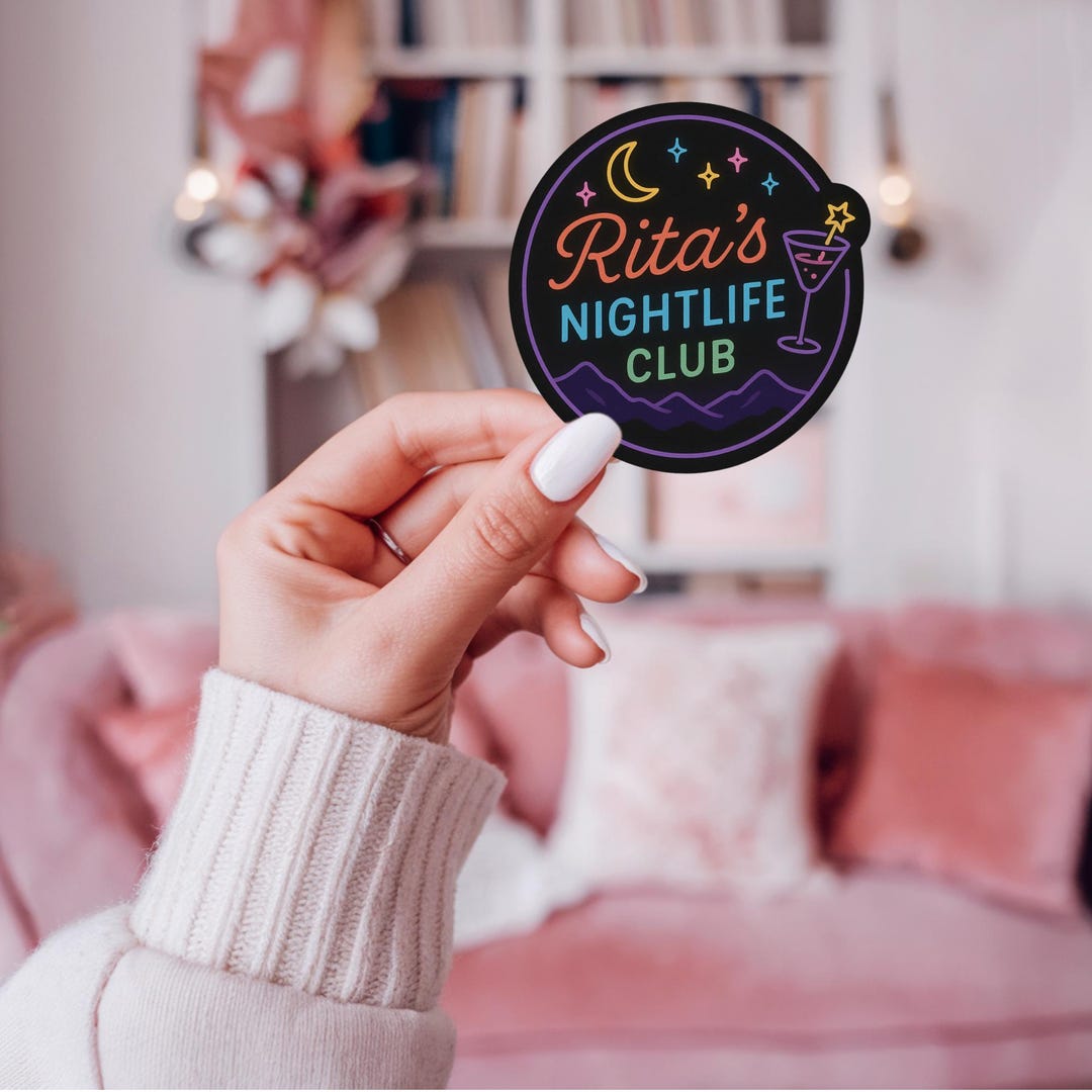 Ritas Nightlife Club Sticker | Velaris Neon Sign Decal | ACOTAR Night ...